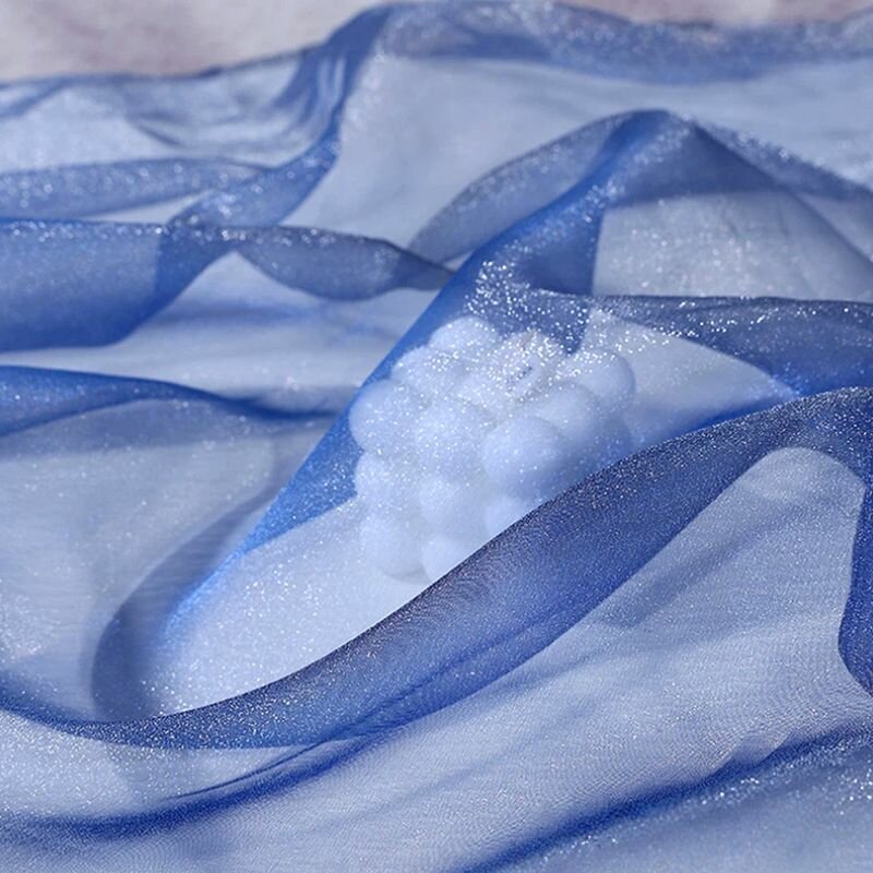 Блестящая ткань органза с пайетками "рыбья чешуя" - сверкающая жесткая ткань для свадебных платьев, вечерних нарядов, декора