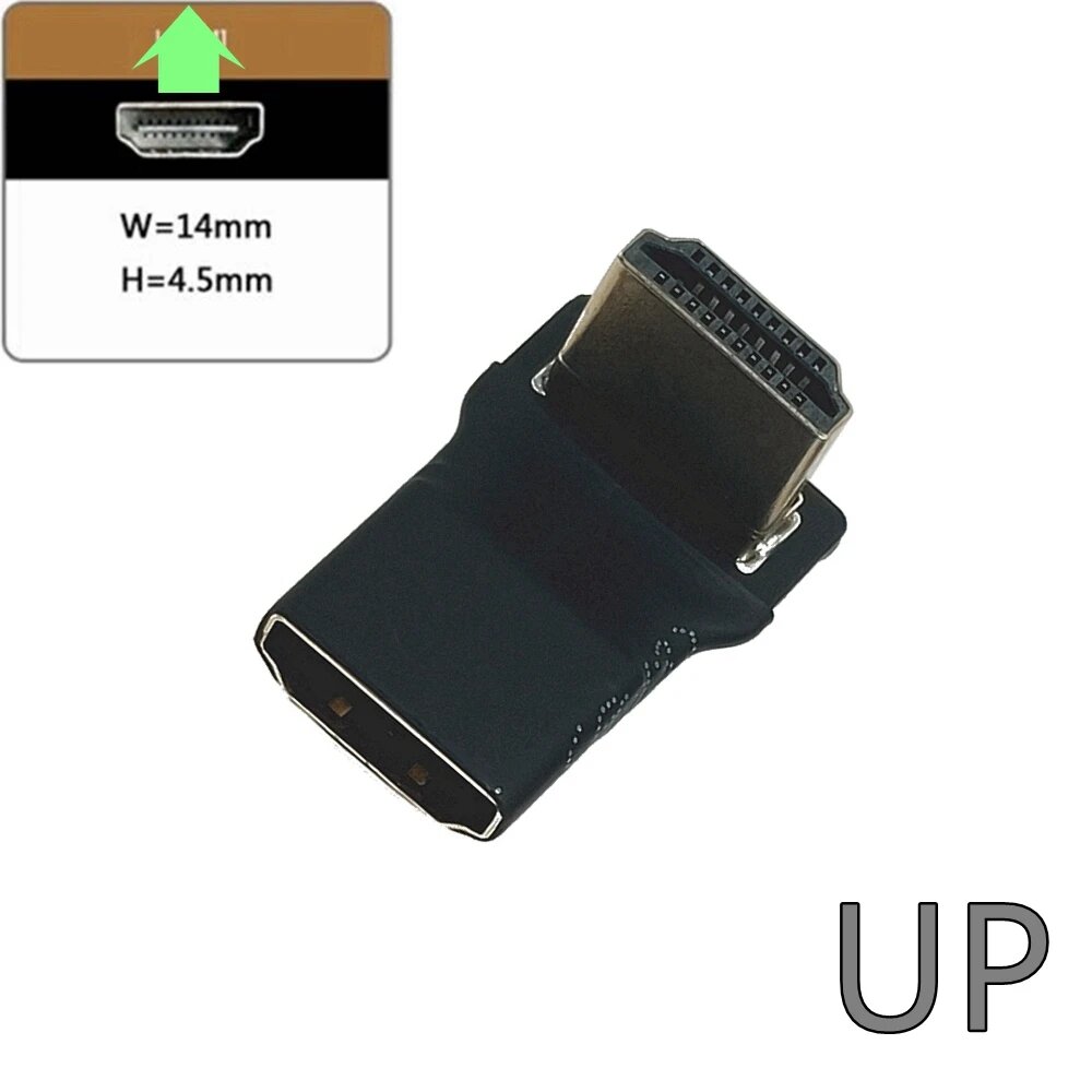 HDMI кабель-переходник папа-мама 90 градусов UP