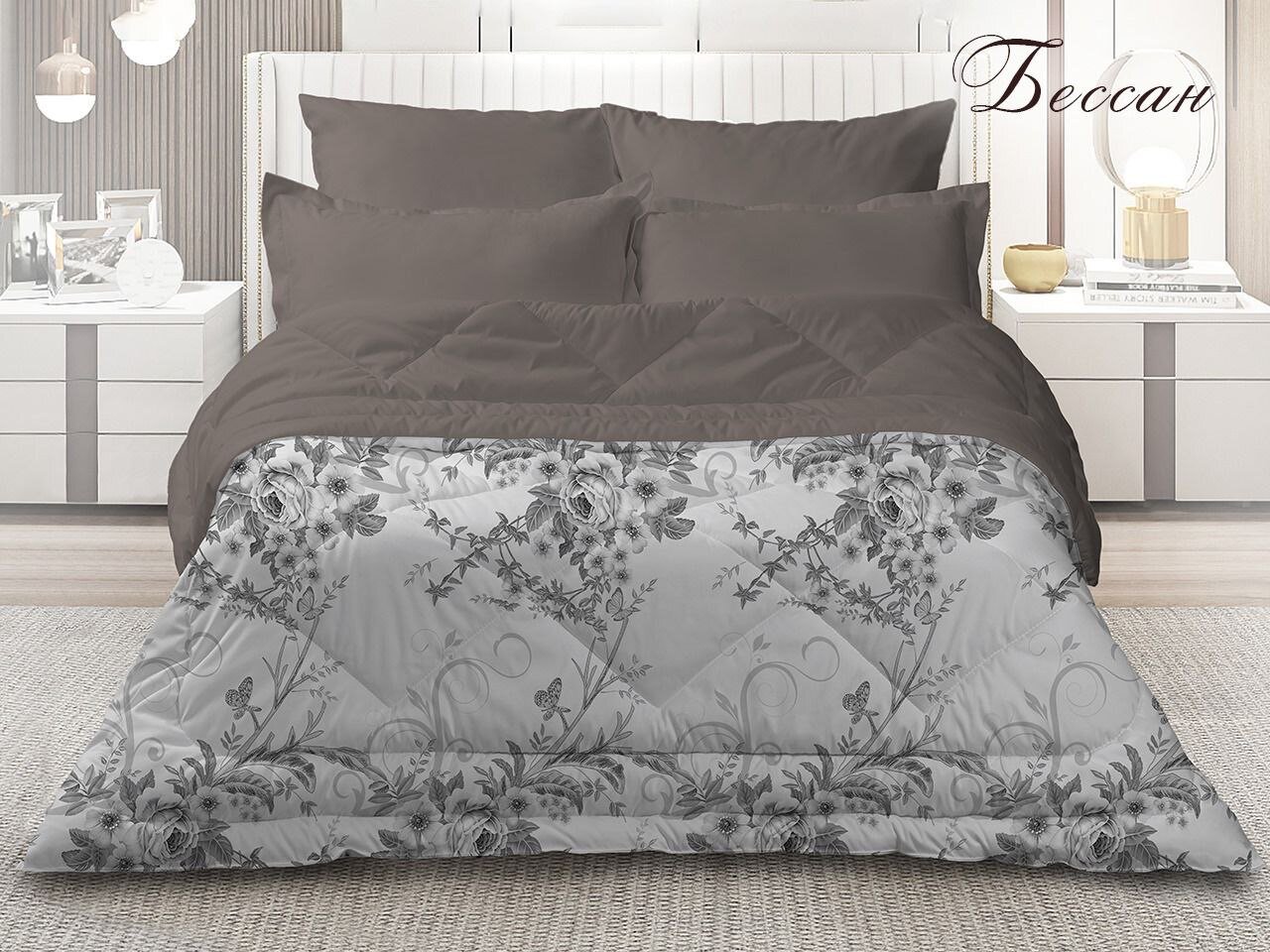 Комплект постельного белья с готовым одеялом размер 1.5 полуторный сатин
