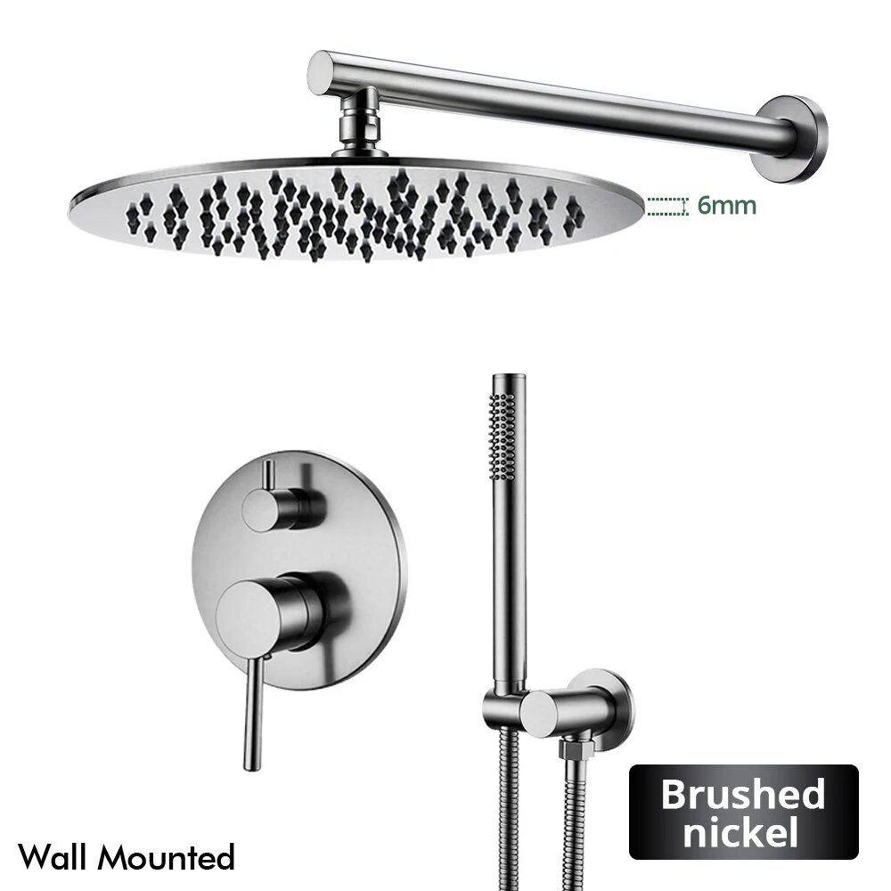 Смеситель для душа Smesiteli Style Round двухфункциональный SS-12Inch