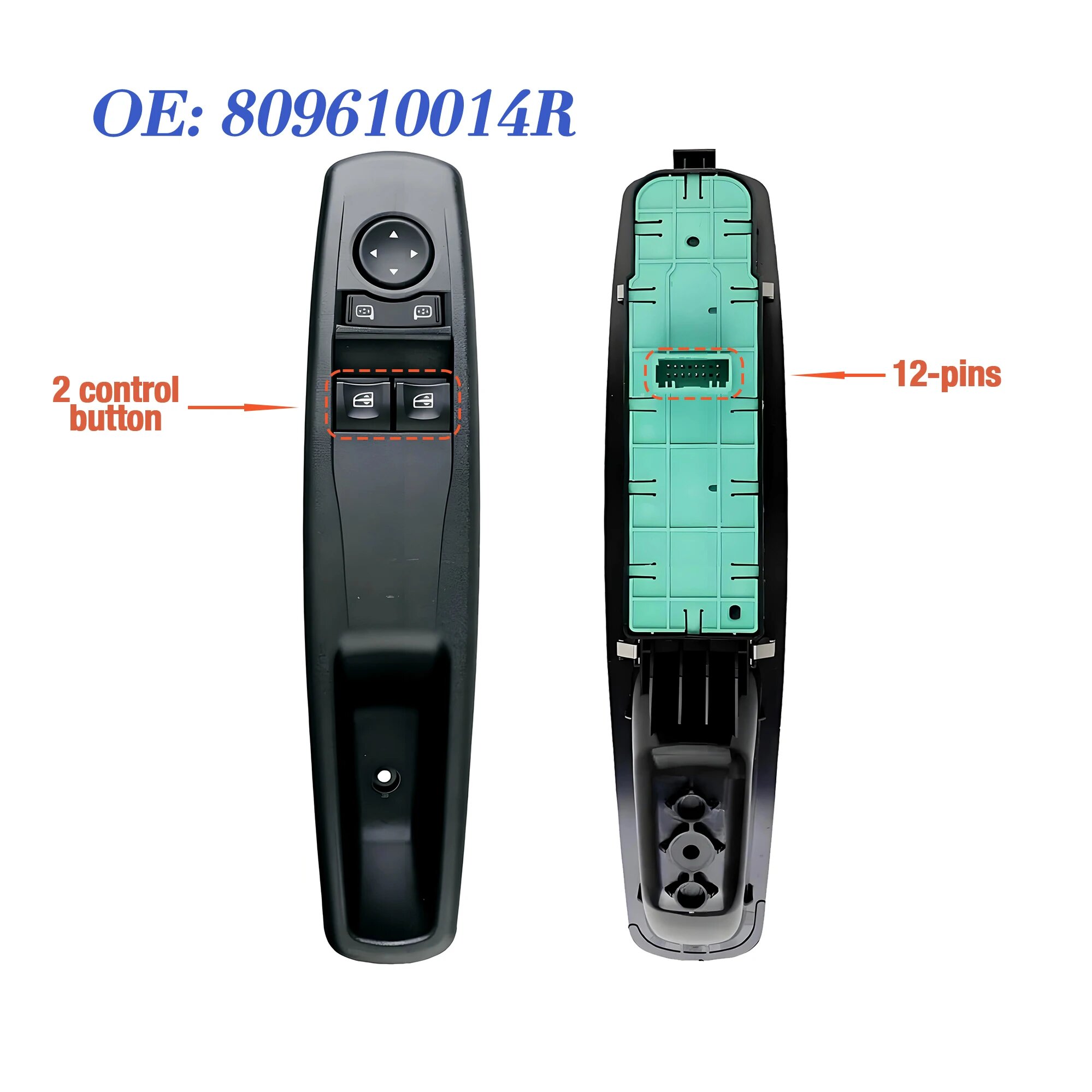80961-0014R Передняя левая главная кнопка включения управления стеклоподъемником для Renault Fluence, переключатель дверного замка OE 809610014 Р