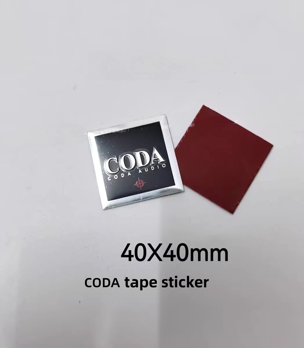 2 шт, 5 шт, высококачественный металлический CODA AUDIO, автомобильный Hi-Fi динамик, аудиодинамик, значок, стерео, эмблема, наклейки, аксессуары для автостайлинга 40x40mm CODA Sticker, 2pcs