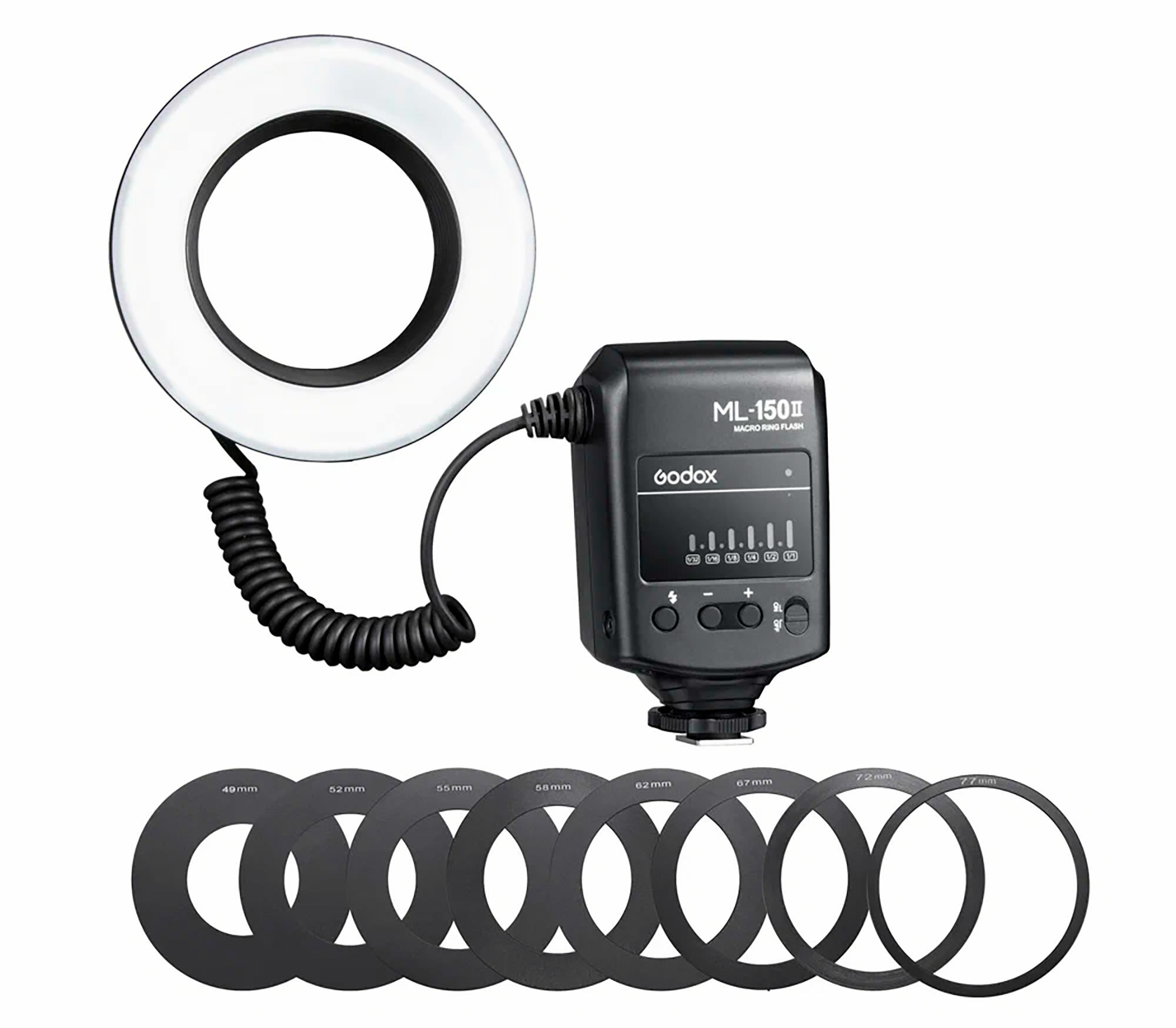 Кольцевая вспышка Godox ML-150 II, универсальная, крепление башмак, питание от AA