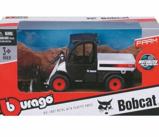 Погрузчик с ковшом и кузовом 10cm BOBCAT S590 Toolcat 56000, Bburago 18-31800