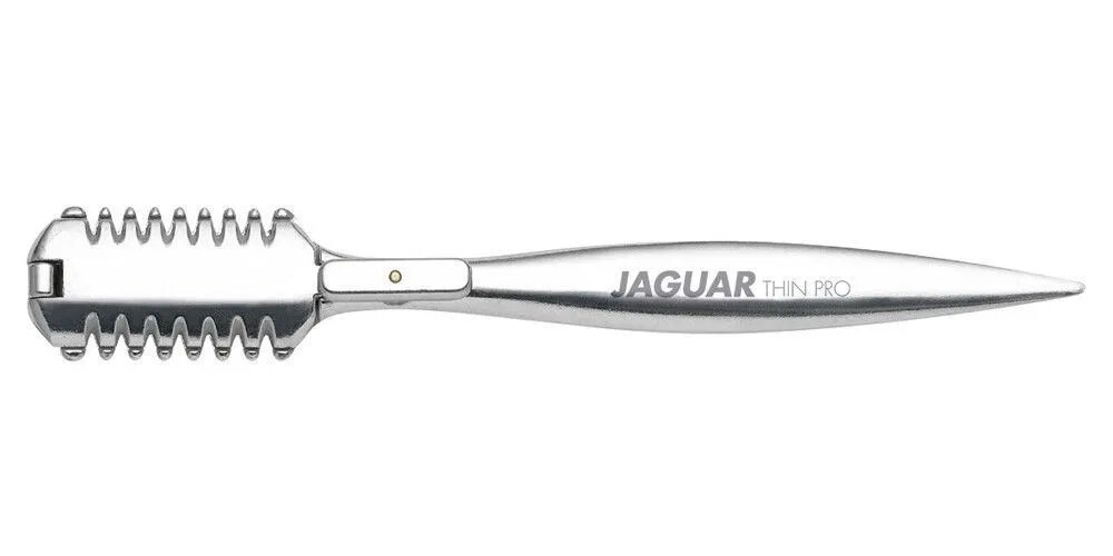 Парикмахерская двусторонняя филировочная бритва JAGUAR THIN PRO металлическая, серебристая 4001