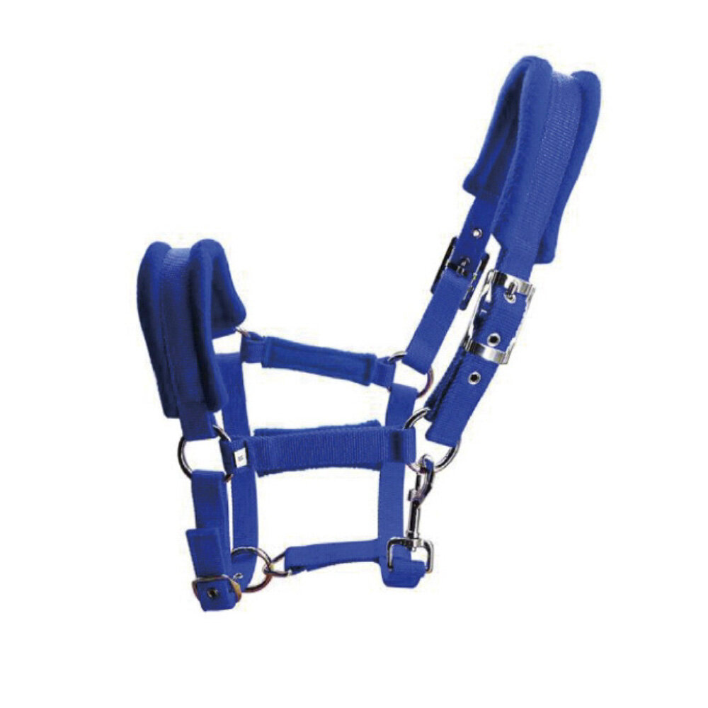 Недоуздок для лошади мягкий, синий