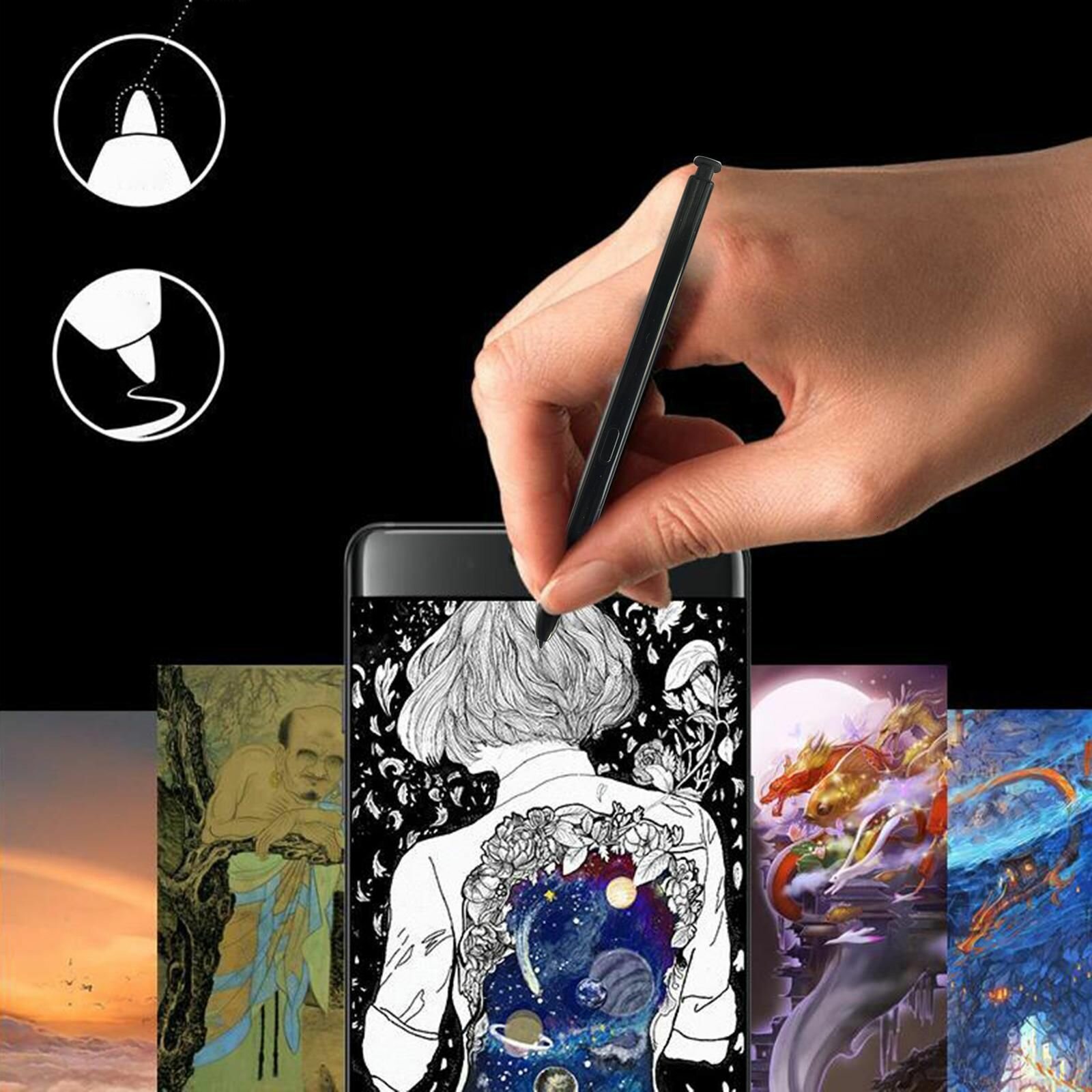 Стилус для Galaxy Note 10/Note 10 Plus, Черный — фото 1