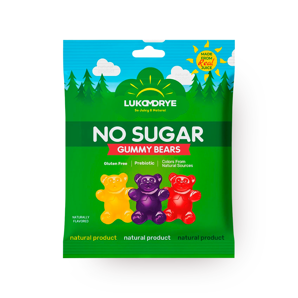 Мармелад на соках Lukomorye Gummy Bears Лесные обитатели Лукоморья без сахара