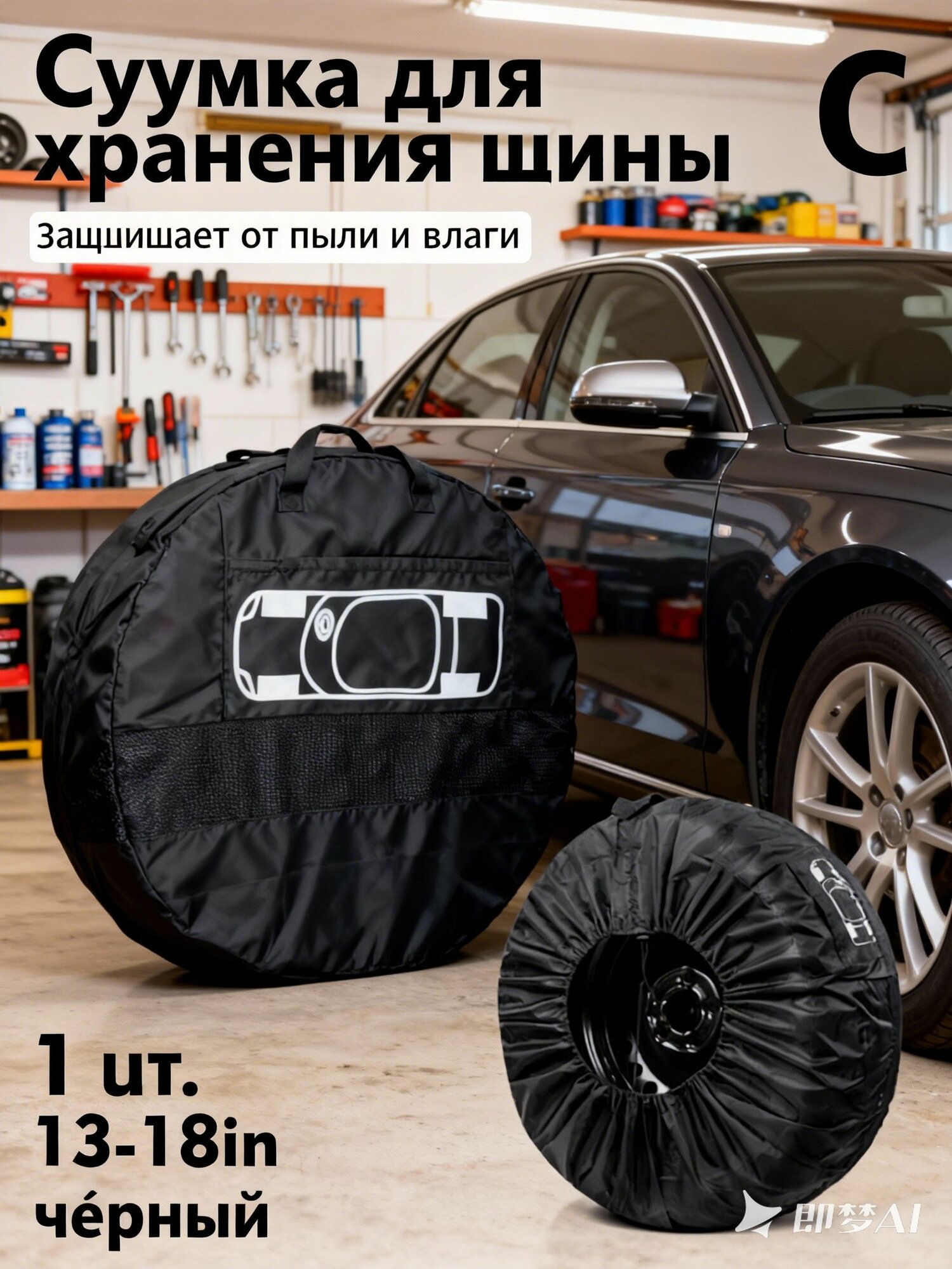 Чехол для колес авто/Сумка для хранения шин/колпаки на колеса/13-18 дюймов
