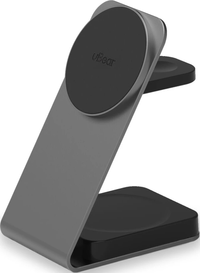 Беспроводное зарядное устройство uBear Level Pro 3 в 1 (WL12SG31-AW) серый