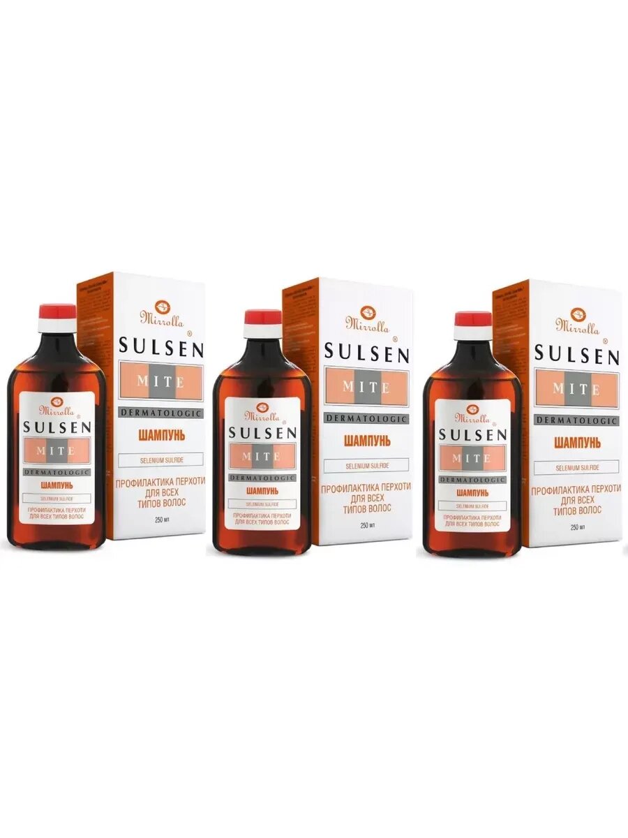Sulsen мите шампунь для профилактики перхоти 250 мл -3шт