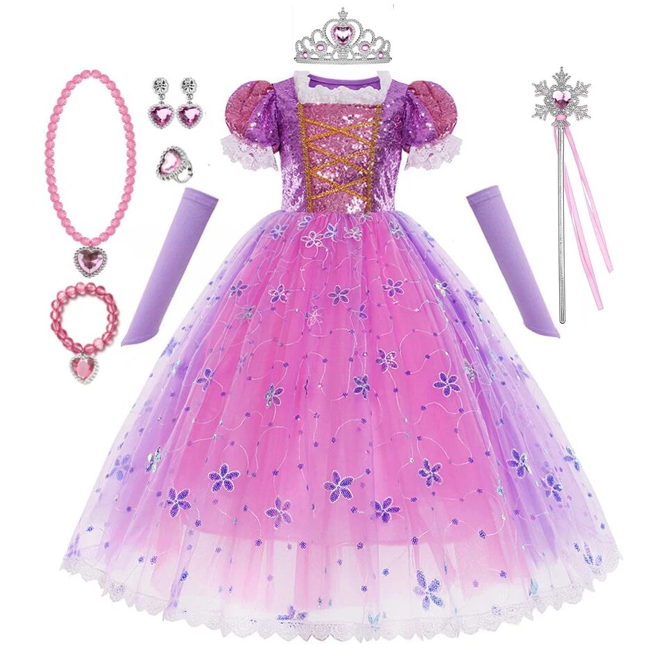 Платье Рапунцель для девочки DreamParty 4T-tag 120, 3