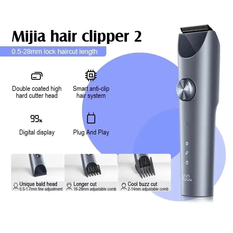 Xiaomi Youpin 986 Беспроводной триммер для бороды и волос hair clipper 2