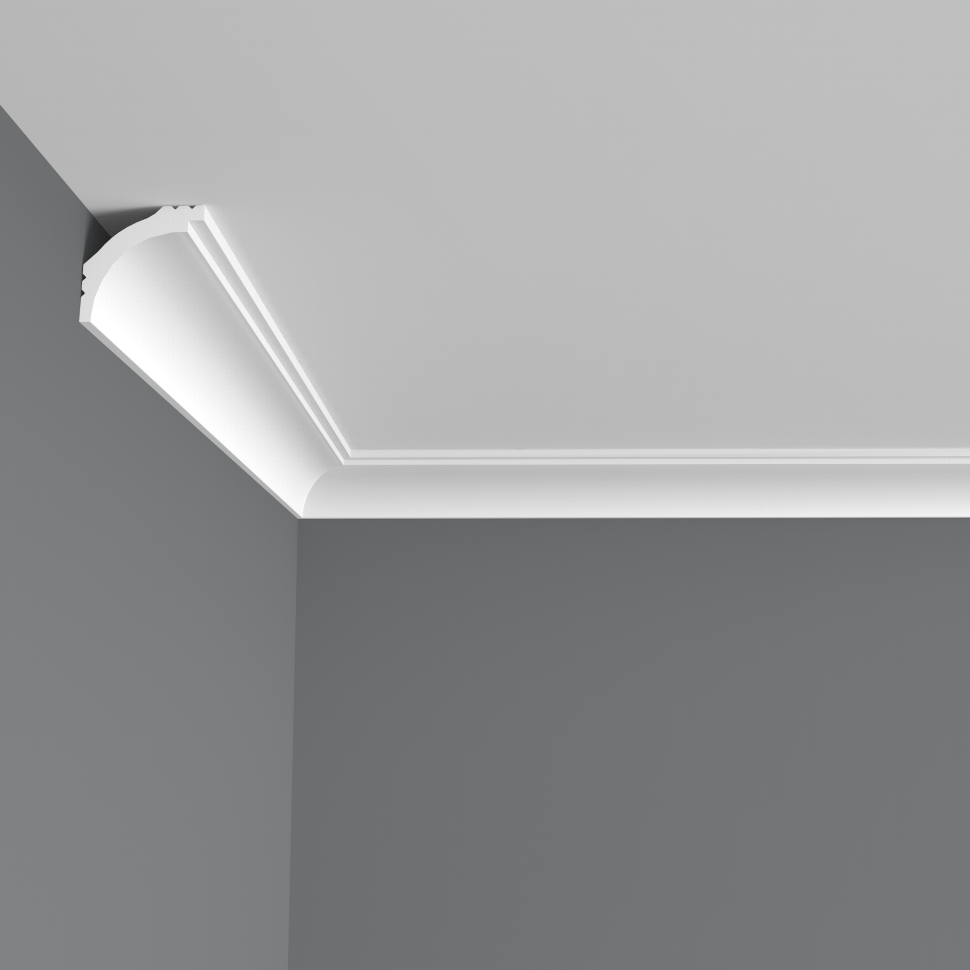 Потолочный плинтус Format 04023D ударопрочный дюрополимер 30*30 мм