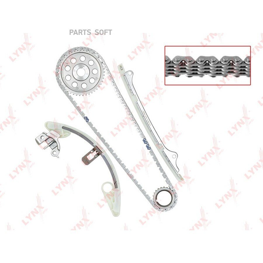 Комплект цепи ГРМ HONDA Civic(ES/FD/FK) 1.3-1.3h 02> / Jazz(GD) 1.2-1.3 02-08 (Для ДВС LDA, L13A) от официального дистрибьютора, LYNXAUTO, артикул TK0017