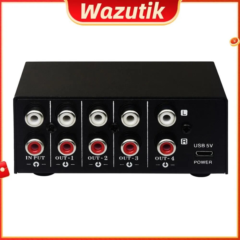 Аудиораспределитель на 1 вход 4 выхода, для трансляционного оборудования