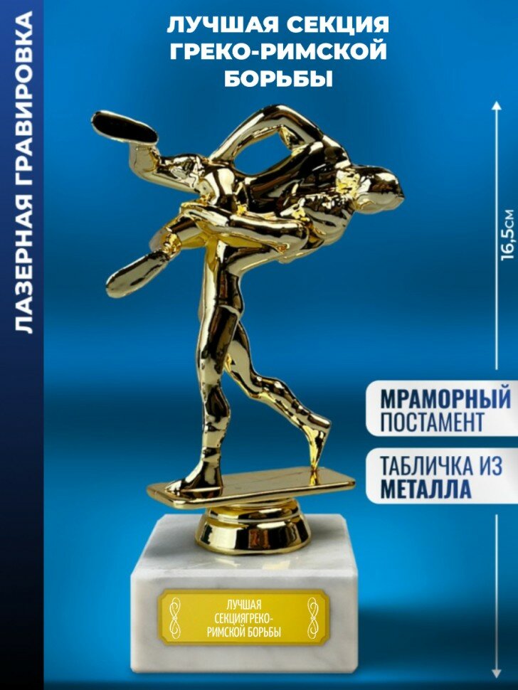 Статуэтка Борьба "Лучшая секция греко-римской борьбы "