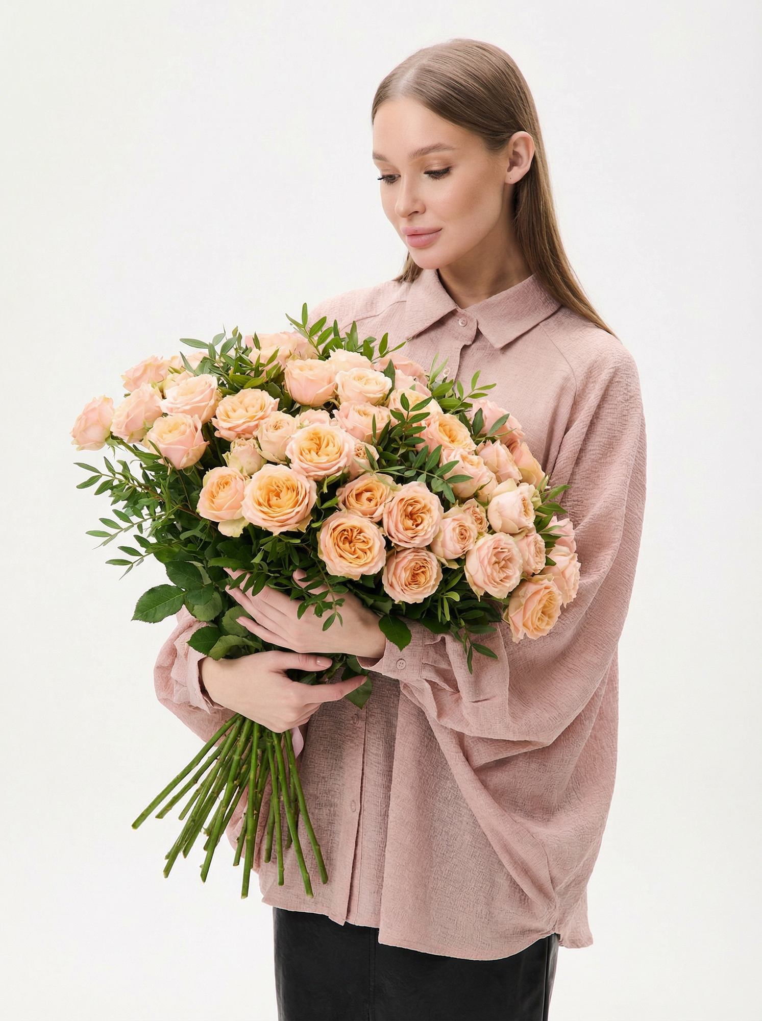 Рубашка с широким рукавом