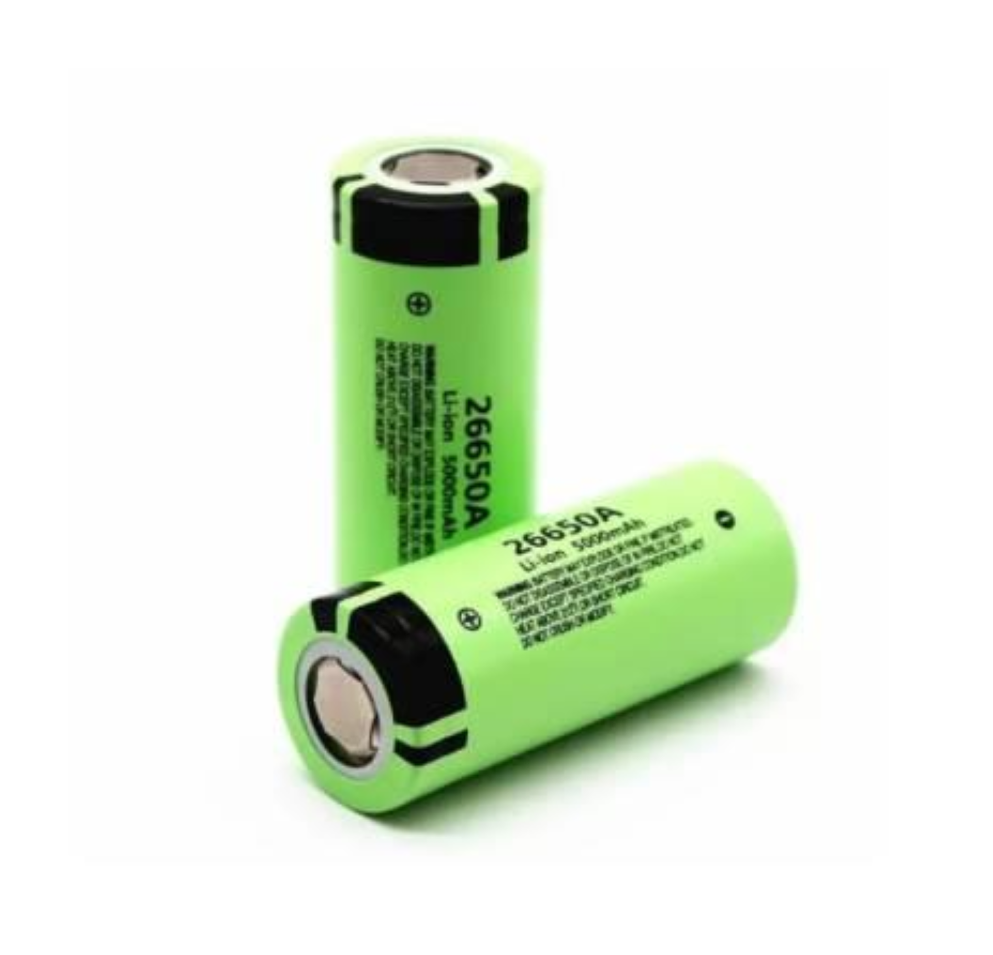 Аккумулятор Panasonic NCR26650A, Li-Ion, 3.7 В, 5000 мАч (10 A) без защиты, с плоским контактом (2 штуки)