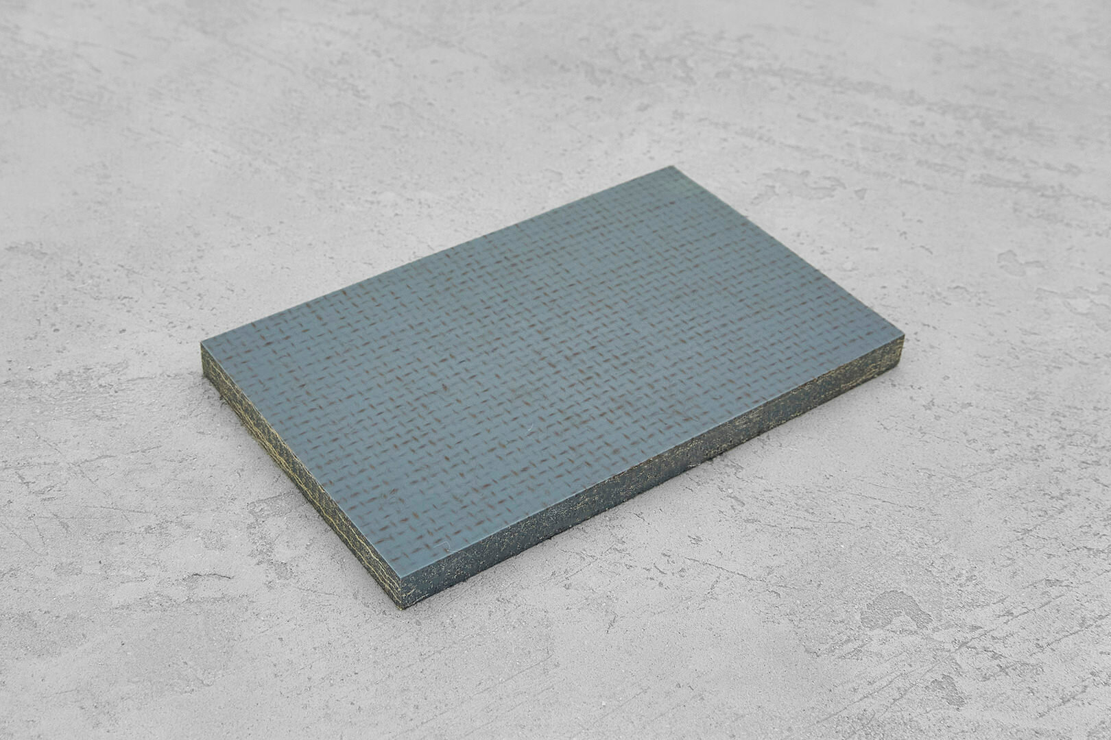 Джутовая микарта, плашка 130x80x8(+)мм серо-голубая