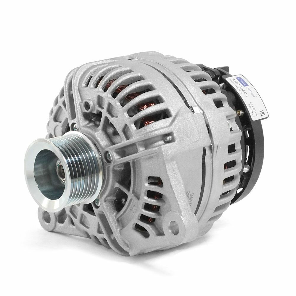Генератор, 28V, 90A, 8-руч, Iskramotor IMA109603 для КамАЗ, ПАЗ с дв. Cummins серии ISBe Евро-3, 4, замена AAN5392, 0000002995978, 0000004892320, 2995978, 4892320