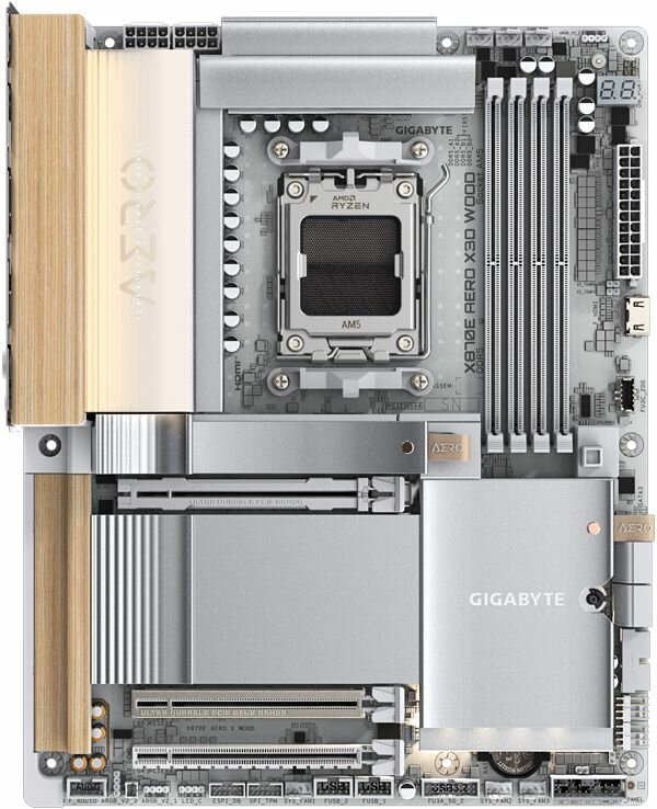 Материнская плата Gigabyte X870E AERO X WOOD