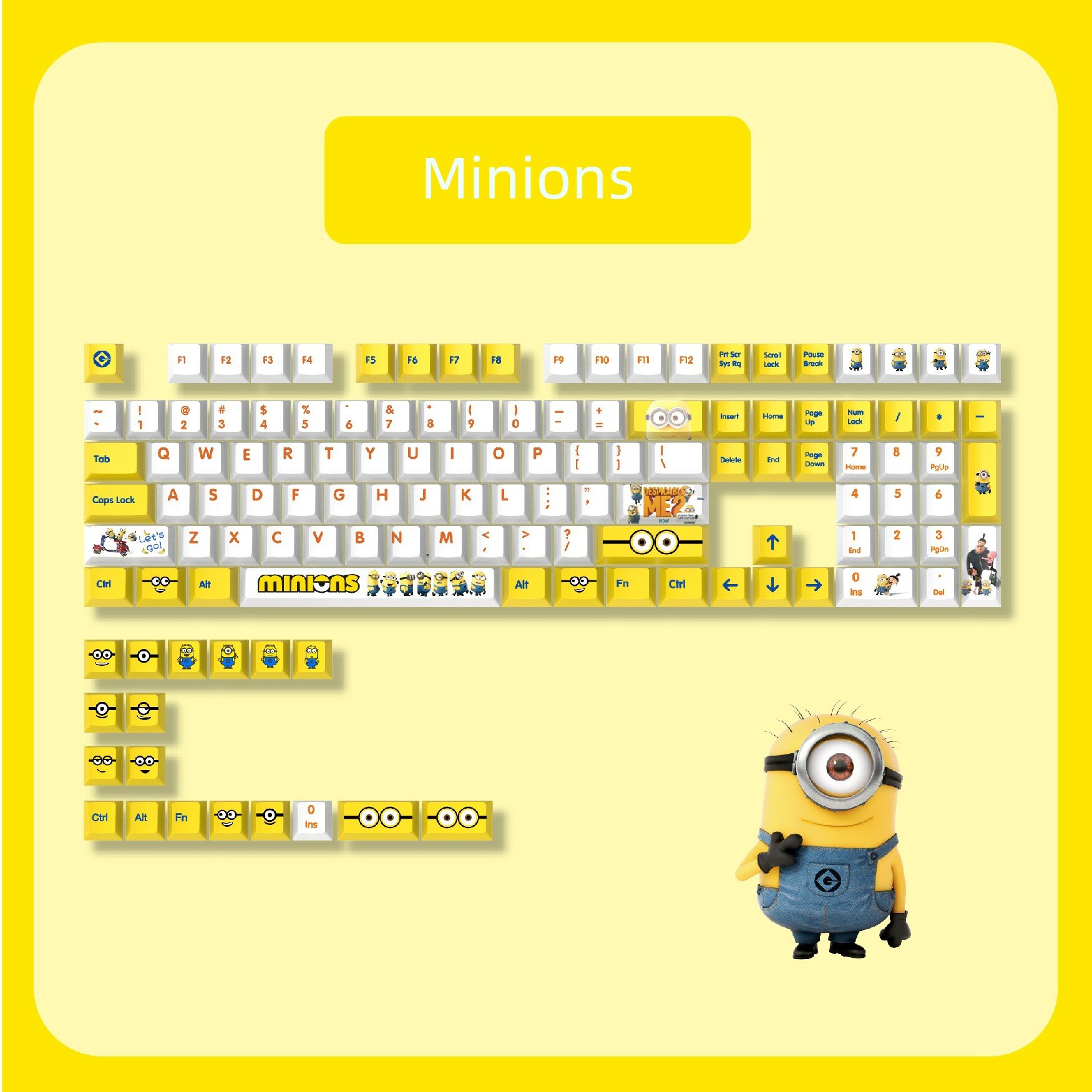 Кейкапы для клавиатуры с дизайном Наруто, персонализированные, с сублимационной печатью, 68, 75, 98, 104, 108 клавиш