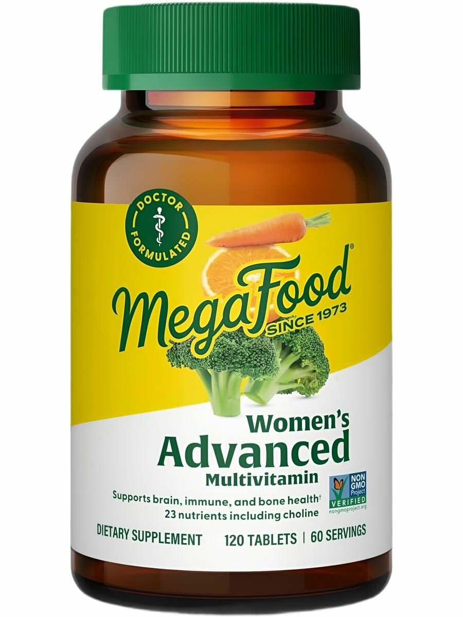MegaFood, Women's Advanced Multivitamin, мультивитаминный комплекс для женщин, 120 таблеток