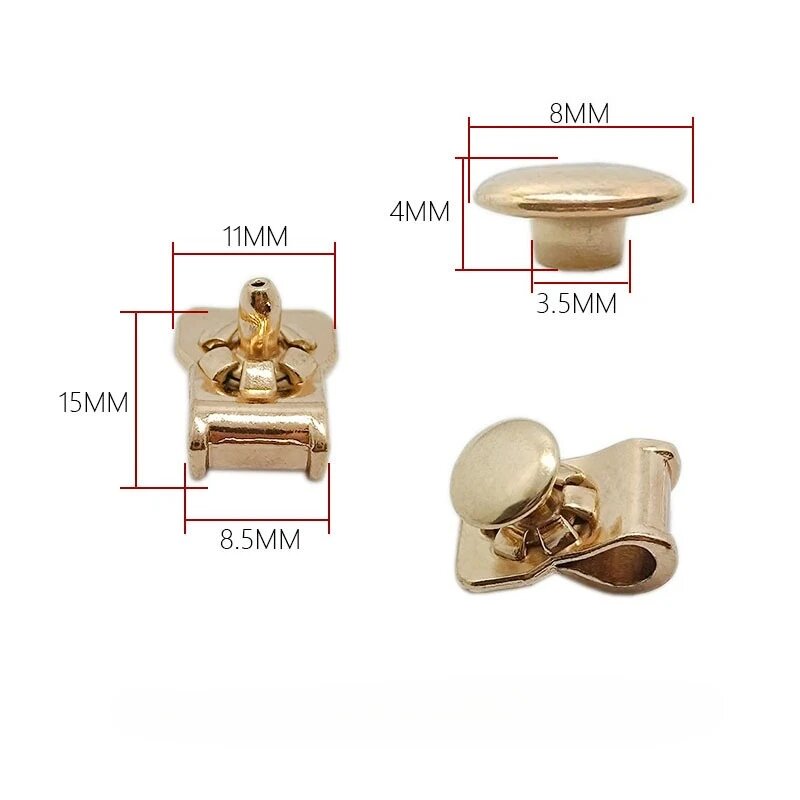 Металлические крючки для обуви, gold E