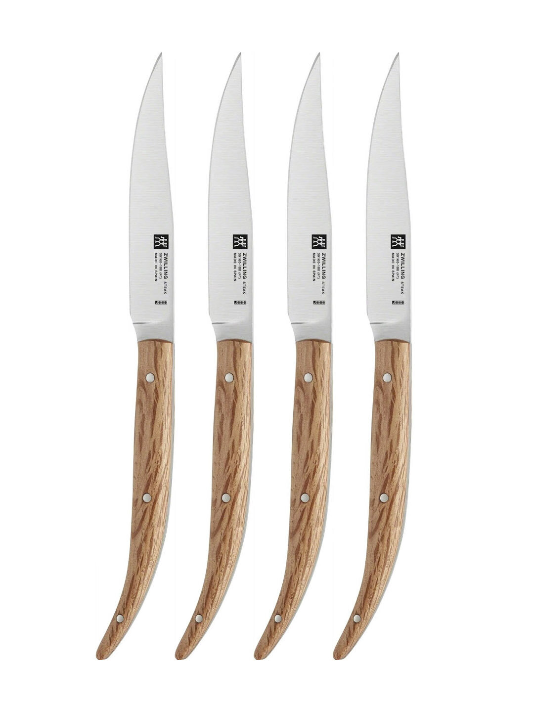 Набор ножей ZWILLING Steak sets, для стейка, 4 предмета, нержавеющая сталь, дерево