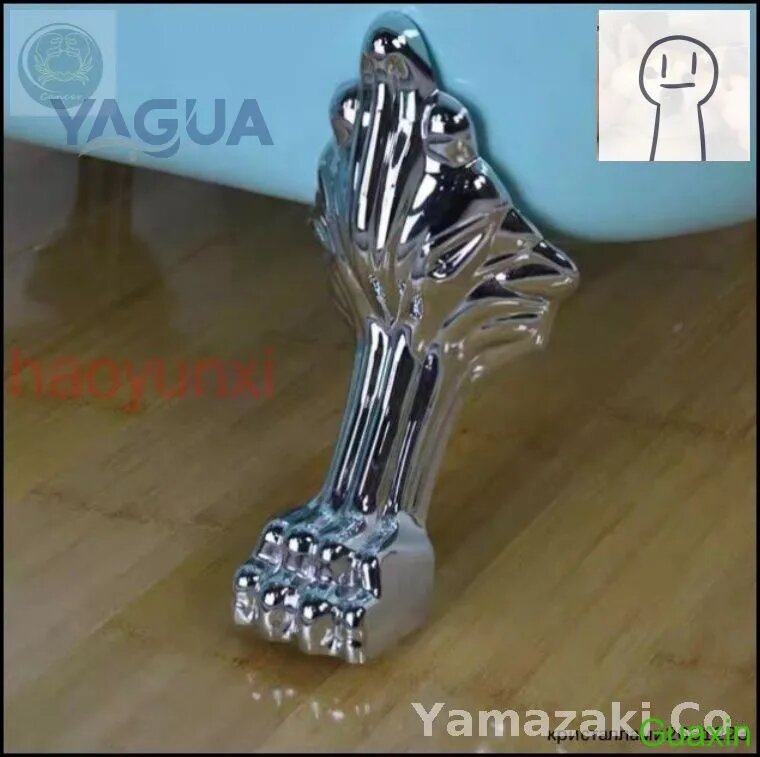 Декоративная ножка для ванны с когтями серебристого цвета, 300 мм, для ванны