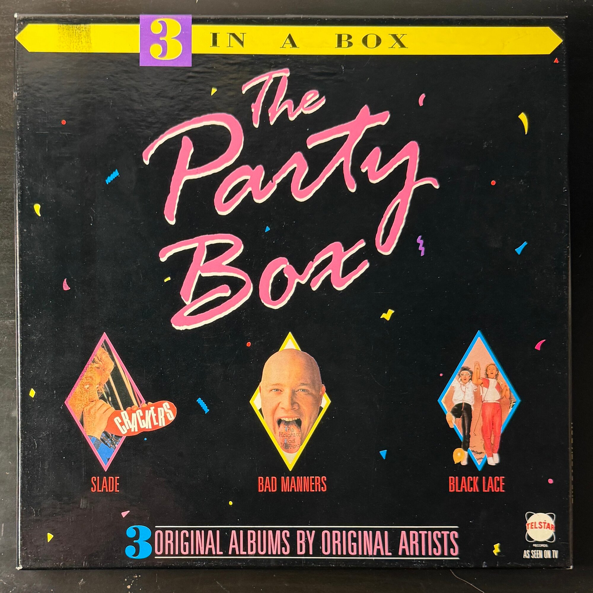 Виниловая пластинка Slade, Bad Manners, Black Lace The Party Box 3LP (Англия 1985г.)