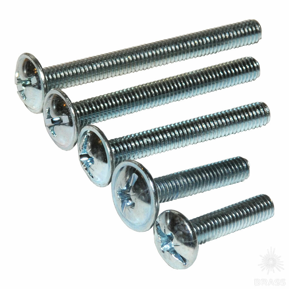 М4х25мм Винт мебельный с полукруглой головкой, шлиц комби, с пресс-шайбой (комплект 10 шт)