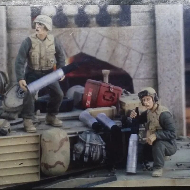 Масштаб 1/35, фигурка из смолы, модель, строительные наборы, современная военная миниатюрная игрушка, фигурки армии США, 2 фигурки в разобранном и неокрашенном виде, 950A