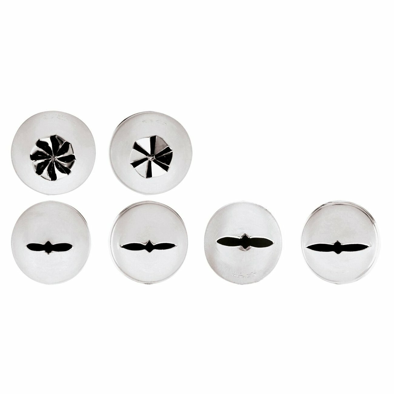 Набор кондитерских насадок №6, 6 штук, D основания 25 мм, нерж. сталь, Paderno.