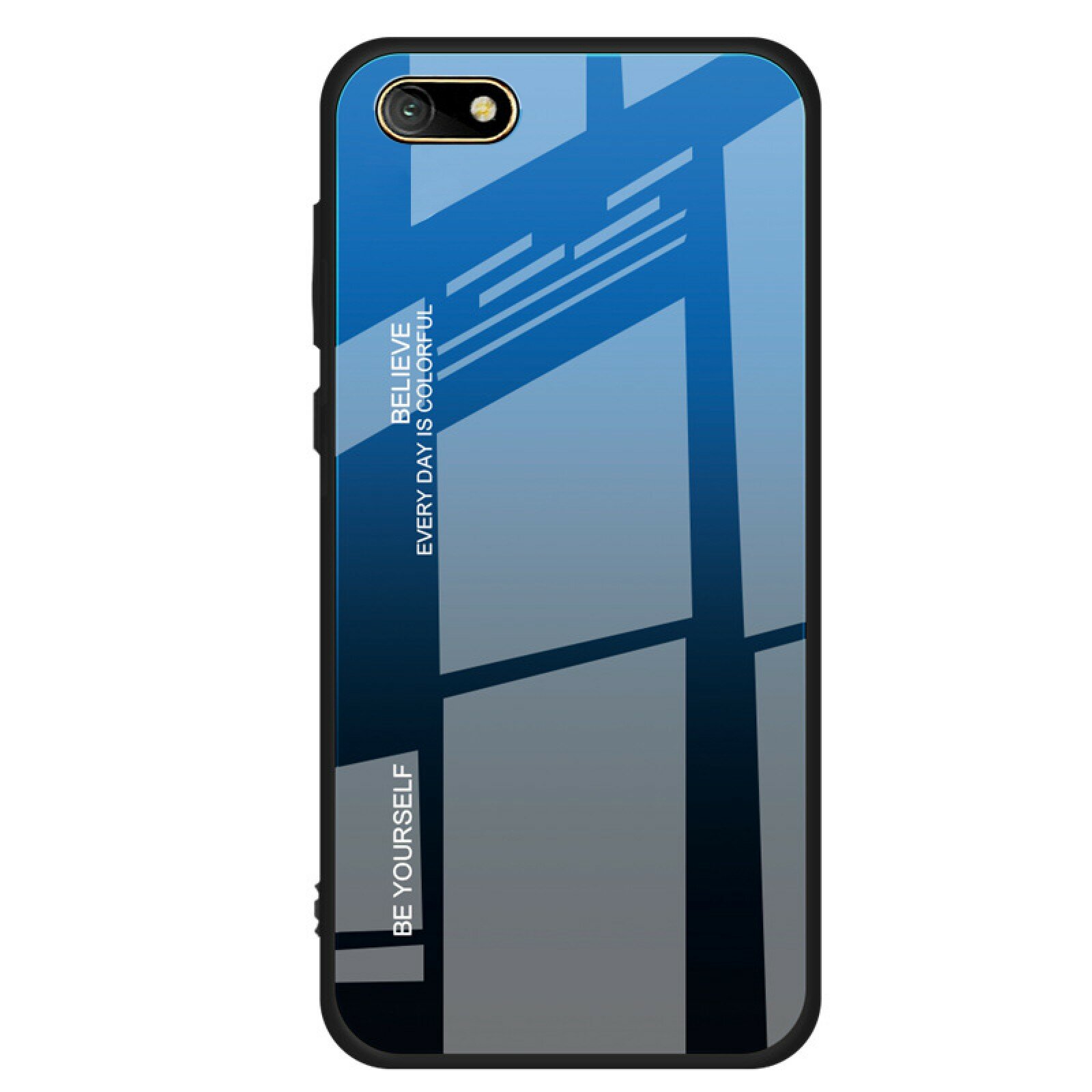 Чехол-бампер Чехол. ру для Huawei Enjoy 8, Nova 2 Lite, Y7 Prime 2018 с градиентом из закаленного стекла