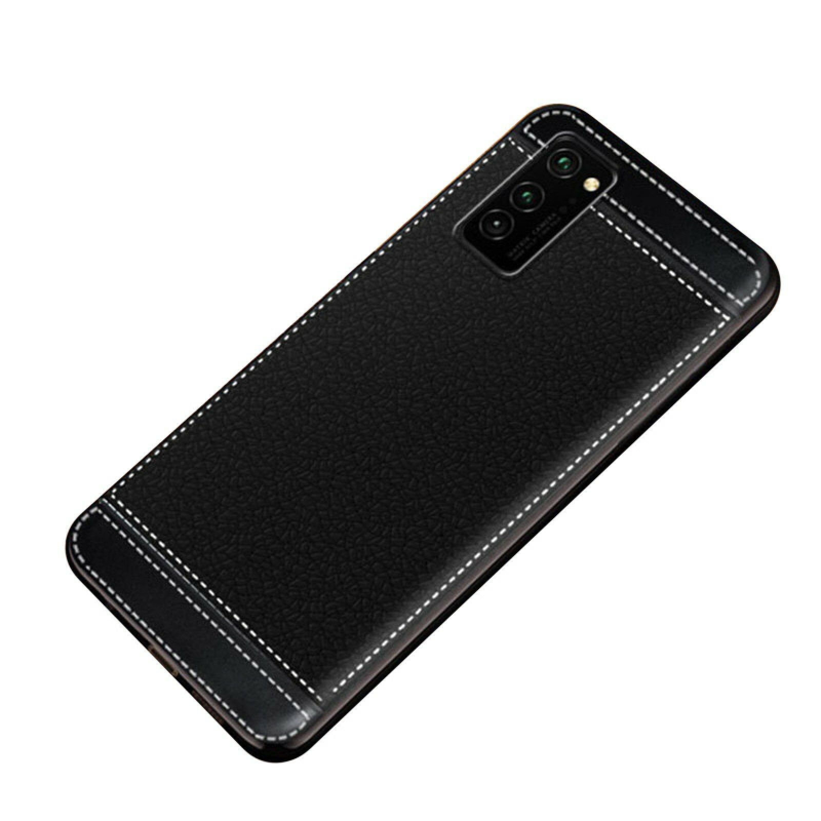 Чехол панель-бампер MyPads Carbon для Honor V30 Pro с матовой отделкой под карбон, черный