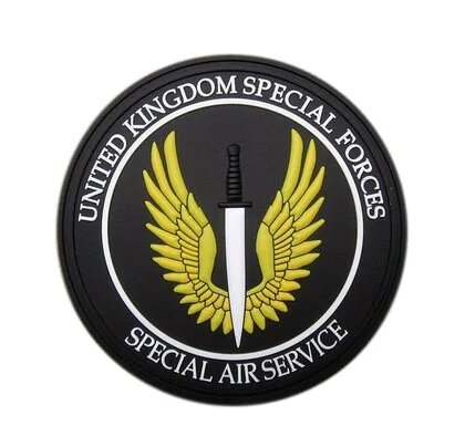 Нашивка Special Air Service SAS 3D, черный