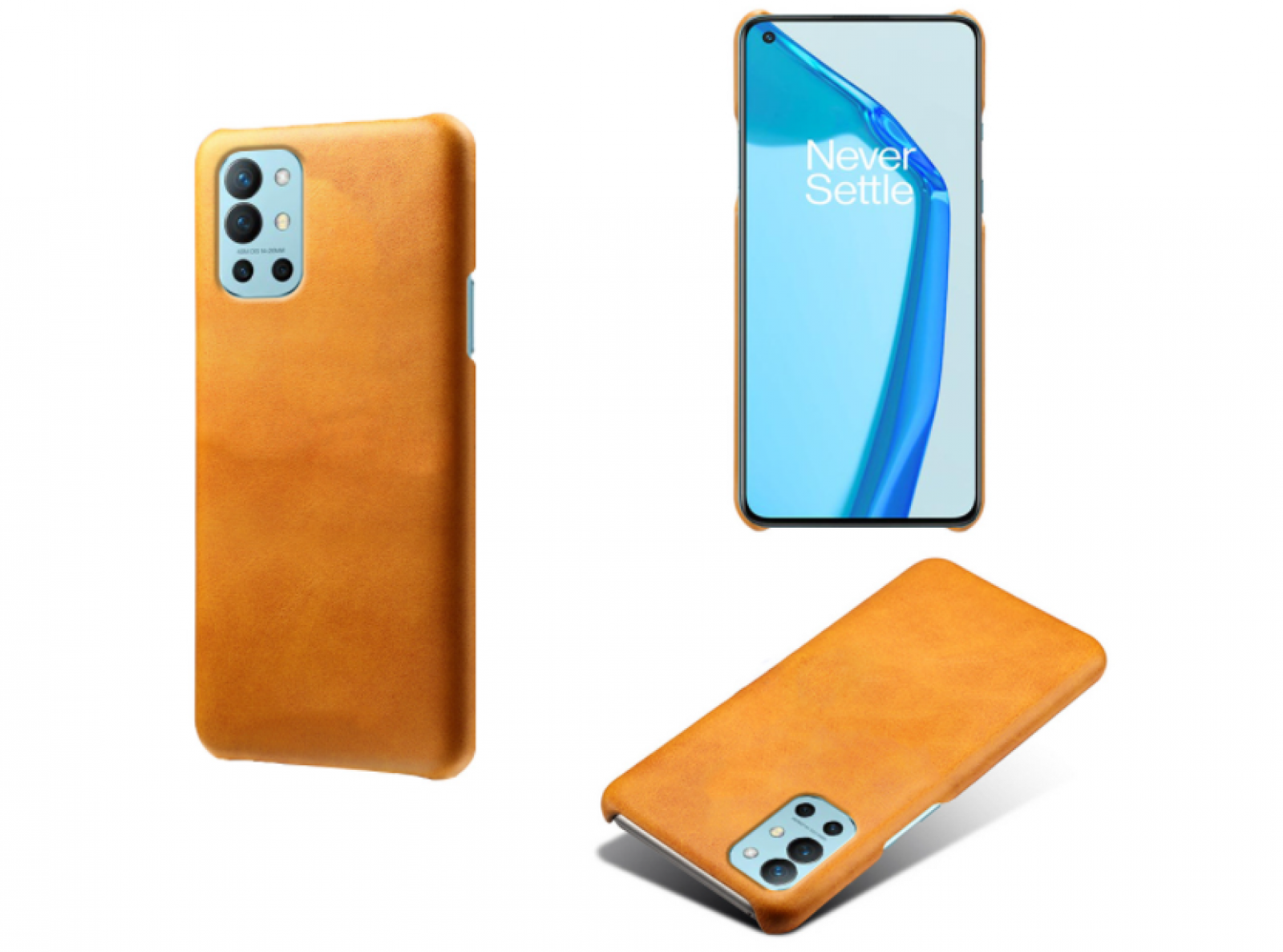 Чехол-накладка MyPads для OnePlus 9R из кожи, оранжевого цвета, универсальный