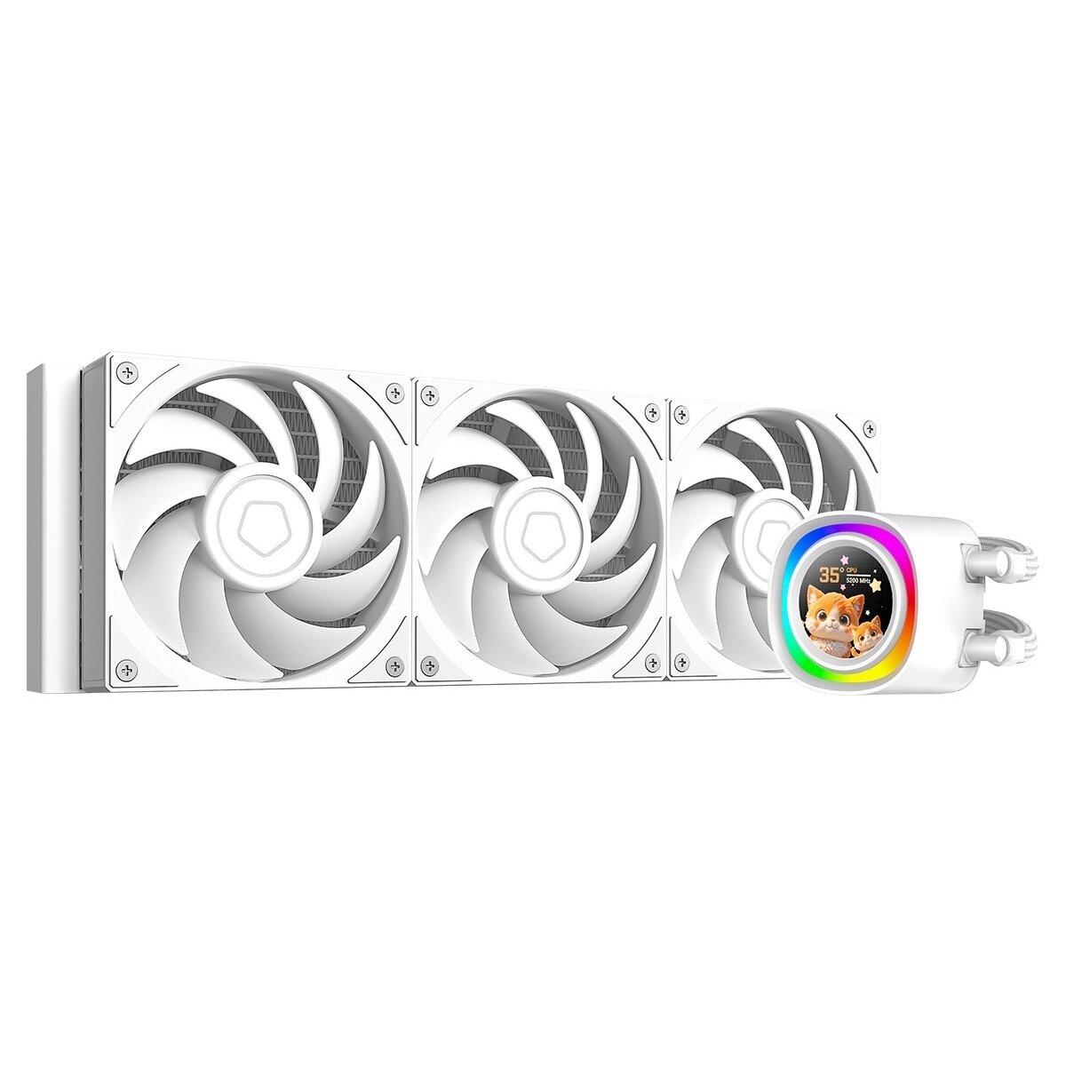 Вентилятор Cooler ID-Cooling FX360 LCD PE WHITE LCD SCREEN 350W/ all Intel/AMD/ no LED fan
