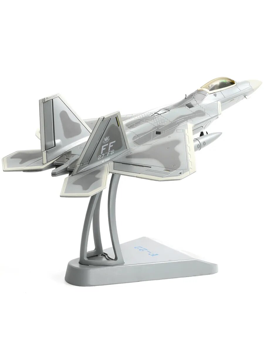 Истребитель F-22 Raptor 1:72 Металл с подставкой Подарок