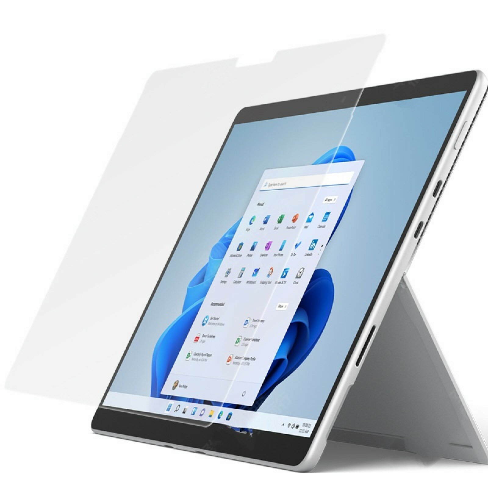 Защитное закалённое стекло MyPads Forti Glass для Microsoft Surface Pro 8 с олеофобным покрытием и противоударной защитой