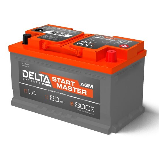 Автомобильный аккумулятор Delta Battery DELTA START MASTER 80 Ah AGM
