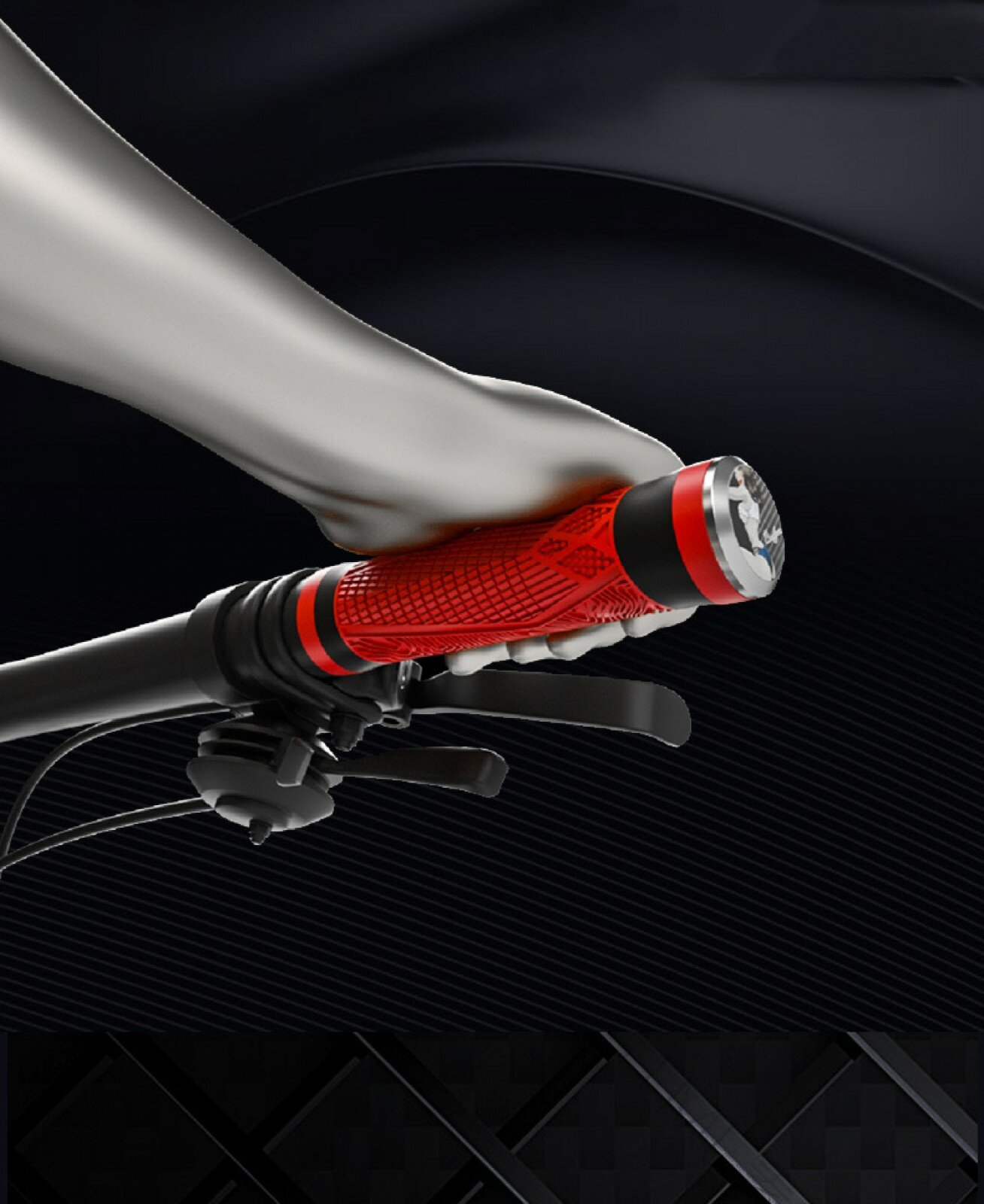 Грипсы MyPads для велосипеда спортивного, BMX, MTB из силикона красные