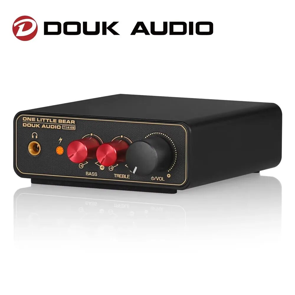 Douk Audio T14-EQ Мини-MM MC фонокорректор RIAA для виниловых проигрывателей LP с выходом на наушники
