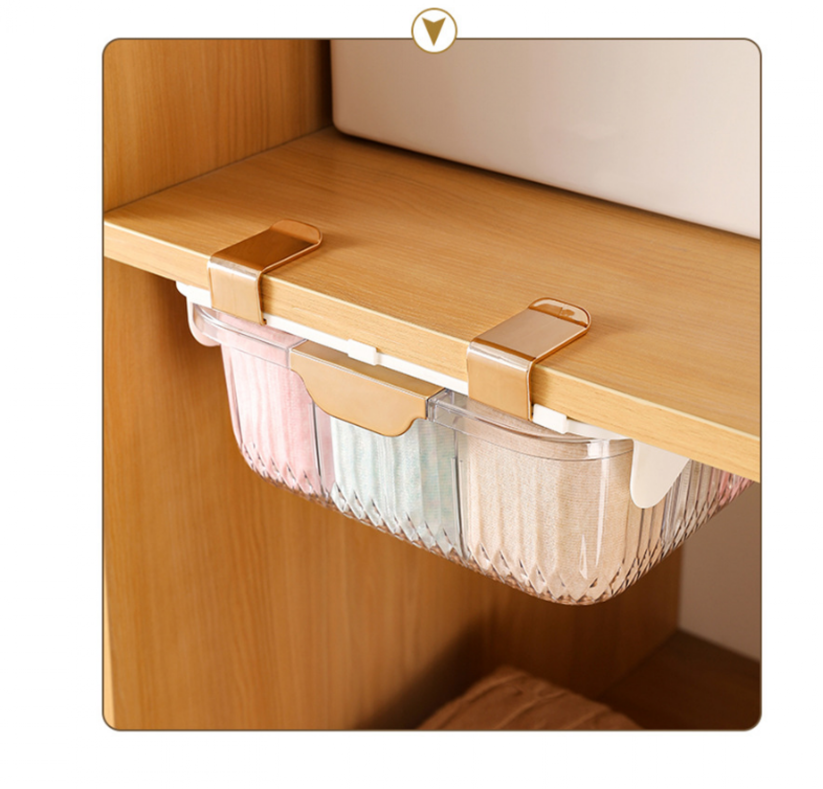 Подвесной органайзер MyPads с монтажом без сверления, прозрачный прочный контейнер для хранения