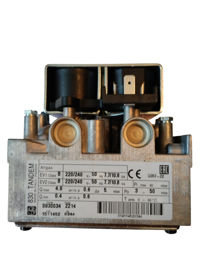 Газовый клапан Sit 830 TANDEM арт. R7625 (0830034) для напольных газовых котлов Beretta, Protherm, Sime производитель Sit Group (Италия) оригинал !