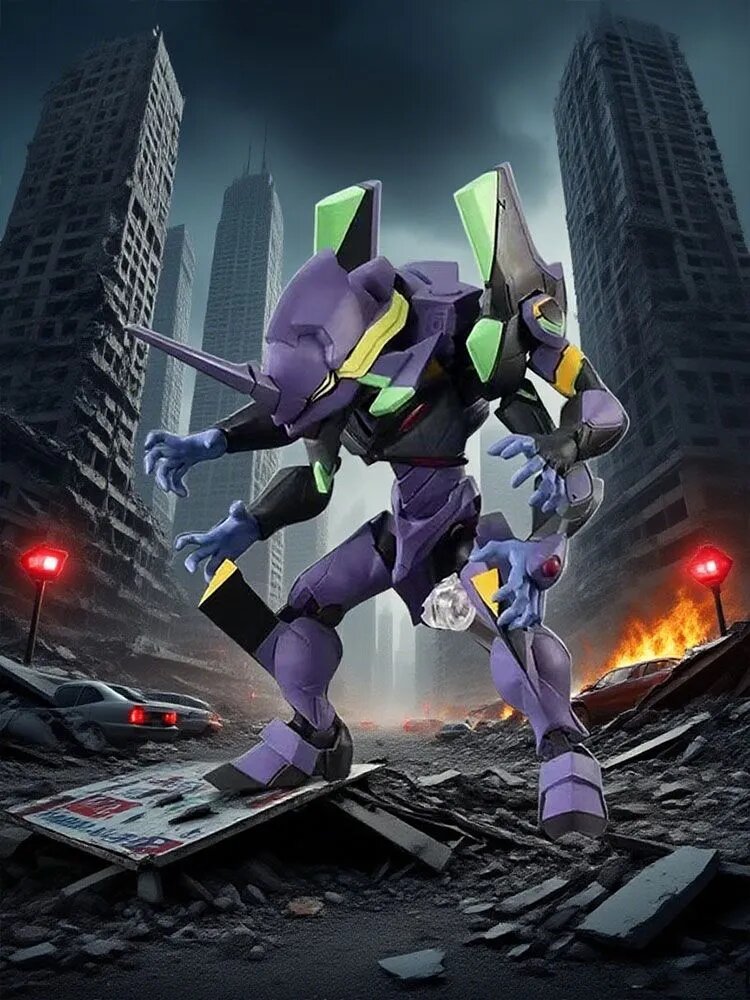 Игрушка-модель Evangelion EVA Purple № 13 Mecha ручной работы, ПВХ, коллекционная, озвучка