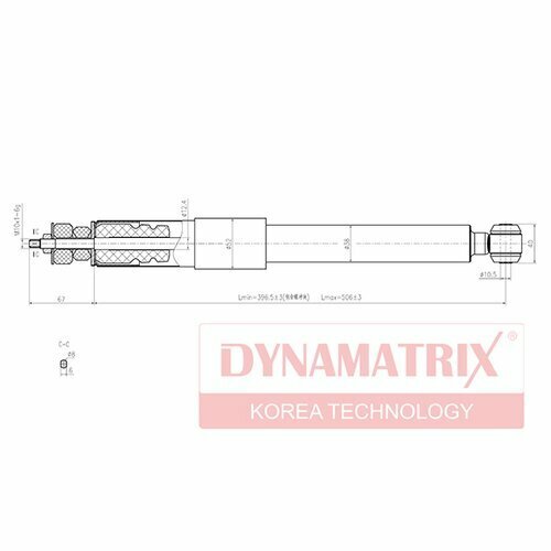 Амортизатор подвески газонаполненный Dynamatrix-Korea DSA553177 для Mercedes 190 (W201) W201