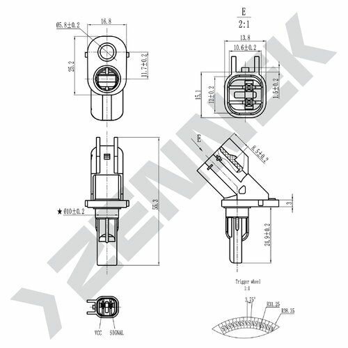 Датчик abs передний левый/правый ford mondeo/focus/kuga 03 -> ZENNEK DAS0048